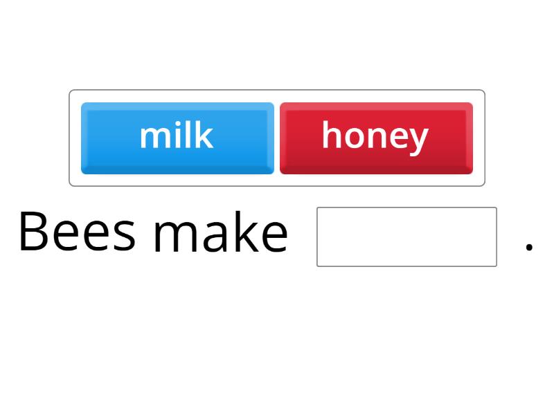 Facts about bees - Complete the sentence