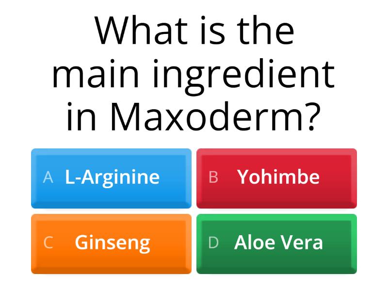 Maxoderm - Quiz