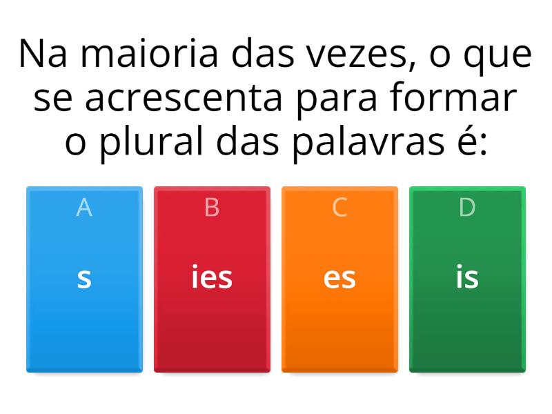Formulário inglês - Quiz