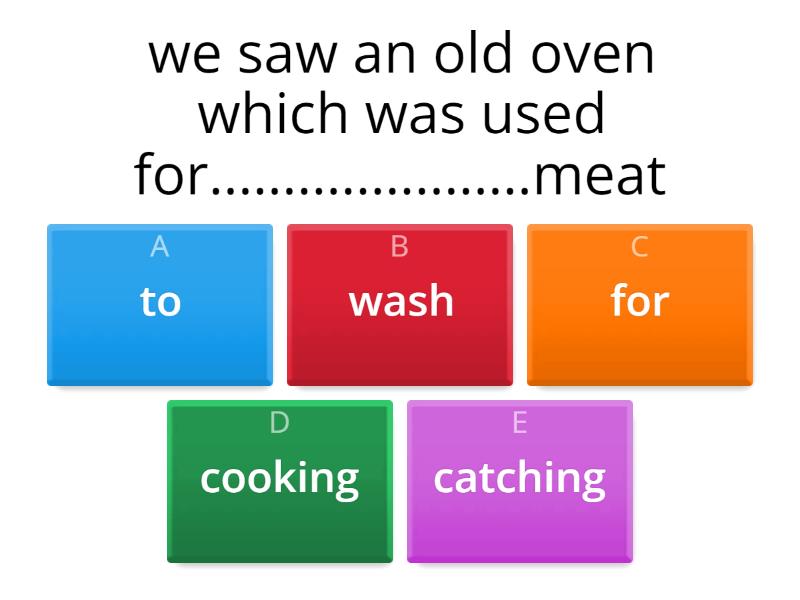 be curious 5 unit 7 is used to or for - Quiz