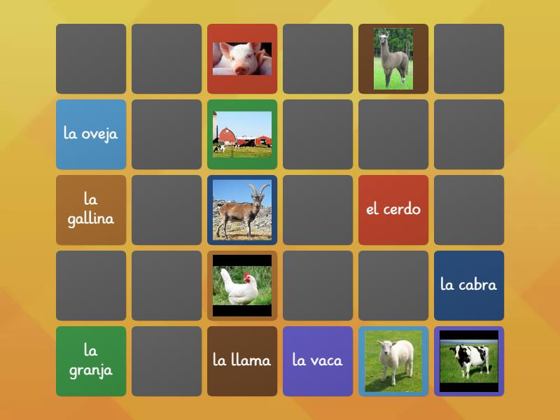 Animales de la Granja - Matching pairs