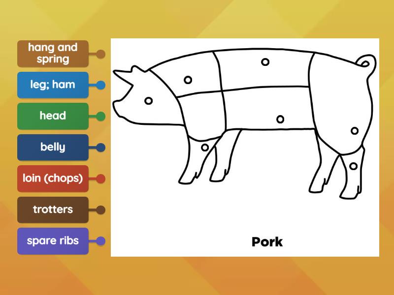 Pork - Labelled diagram