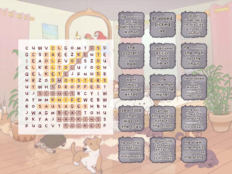 Mr. Bean Hotel Breakfast - Wordsearch