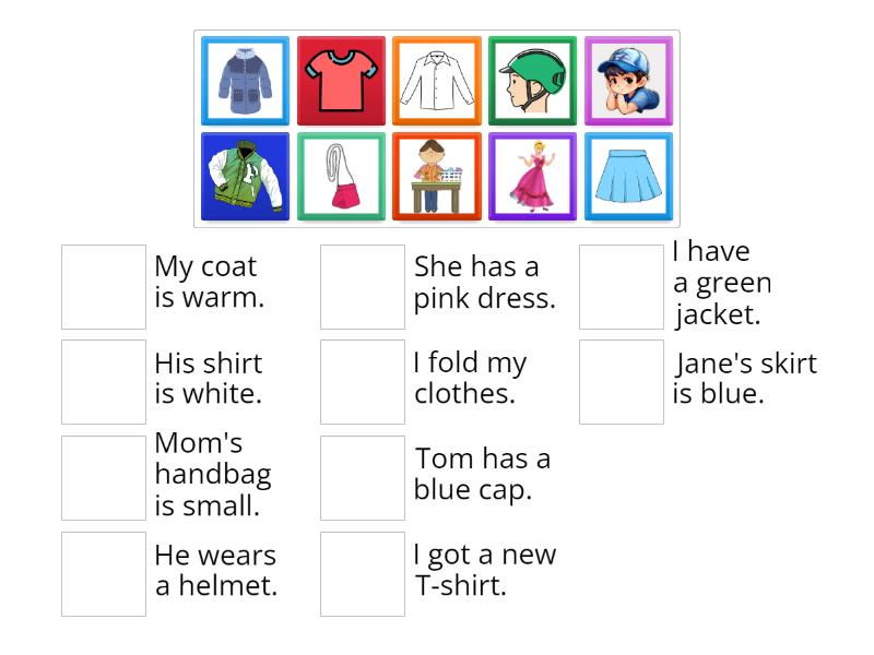 [Cambridge Movers] CLOTHES 1 - Match up