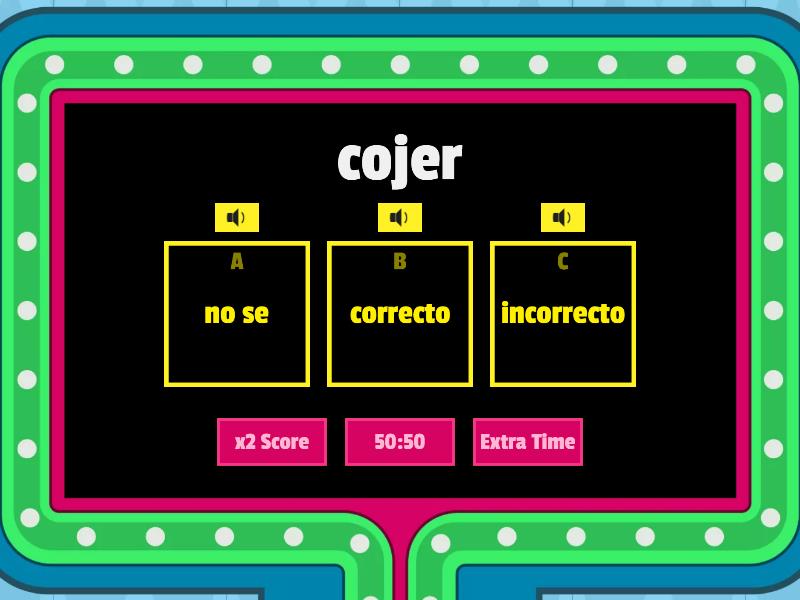 Verbos acabados en ger - gir - - Gameshow quiz