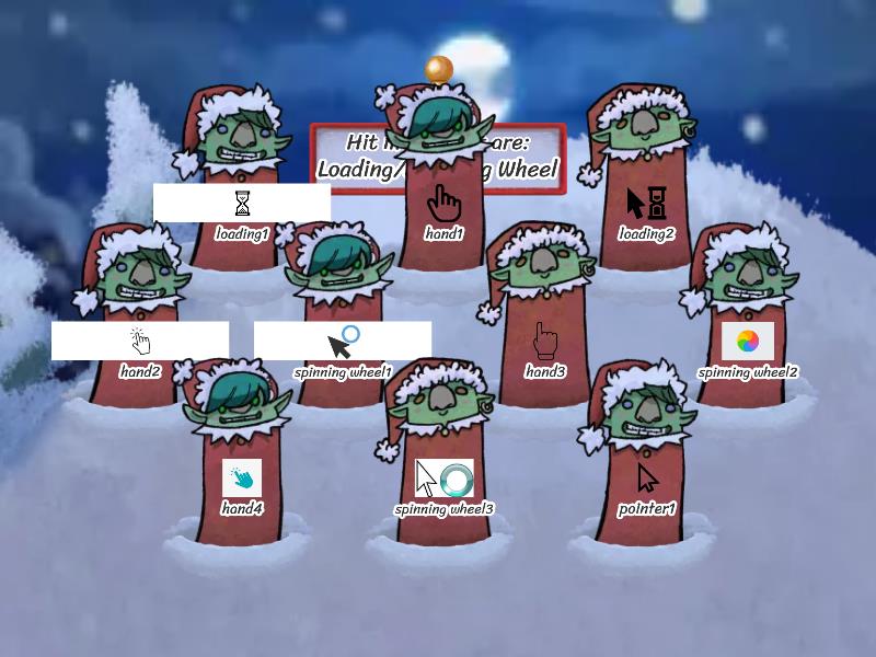 Mouse Shapes - Loading/Spinning Wheel - Whack-a-mole