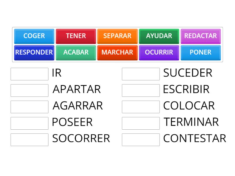 ARMA SINÓNIMOS - Une las parejas