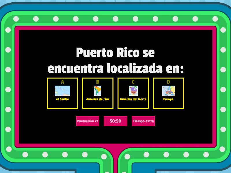Puerto Rico ABE VI Parte B Tema Identidad Cultural - Gameshow quiz