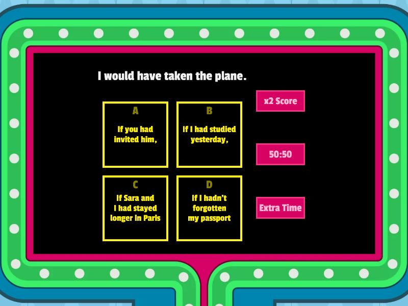 Third Conditional - Gameshow quiz