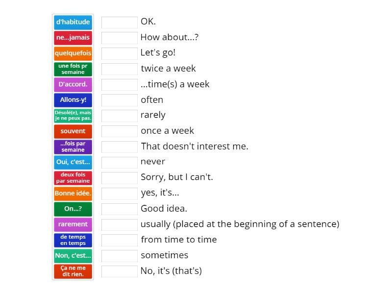 Allez viens 1 Ch 4-3 Sports et Passetemps - Match up