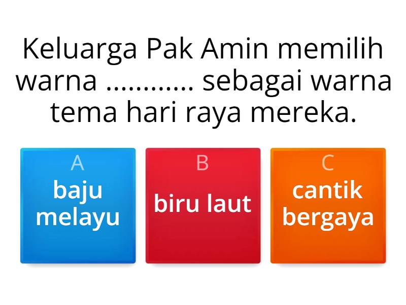KUIZ KEMAHIRAN MENULIS BERTEMAKAN INDAHNYA SUASANA HARI RAYA - Quiz