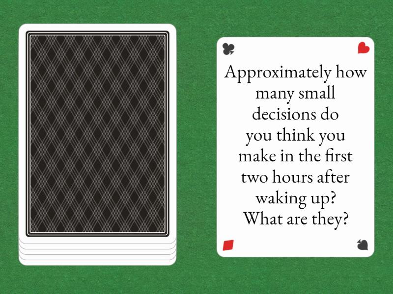 : Making decisions (C1) - Speaking cards