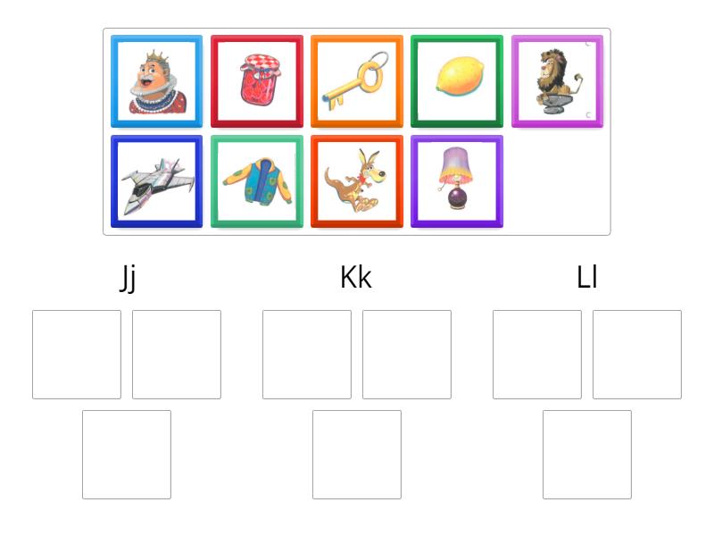 Unit4 JKL - Vocabulary - p28 - Group sort