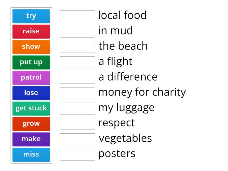 Collocations - Match up