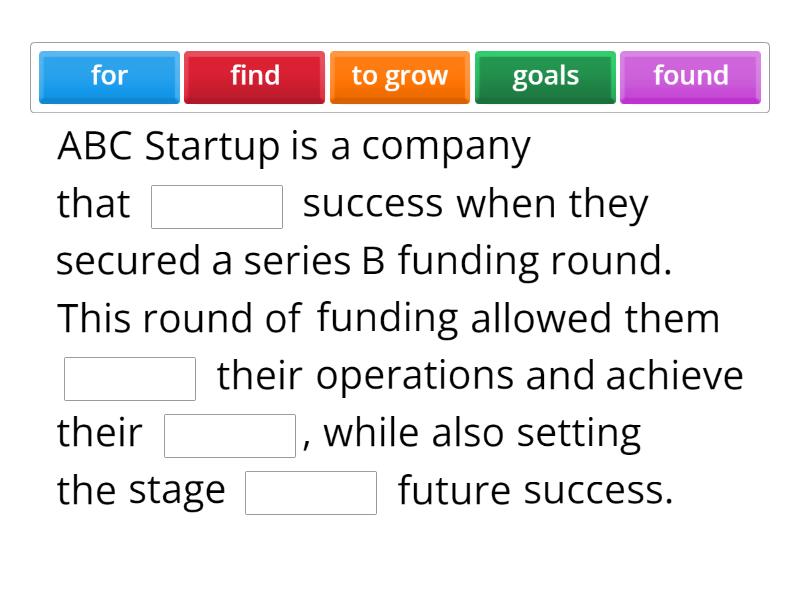 Case Study 2 ABC Startup Secures Series B Funding Round - Complete the ...