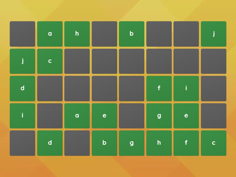 Alfabeto - Matching pairs