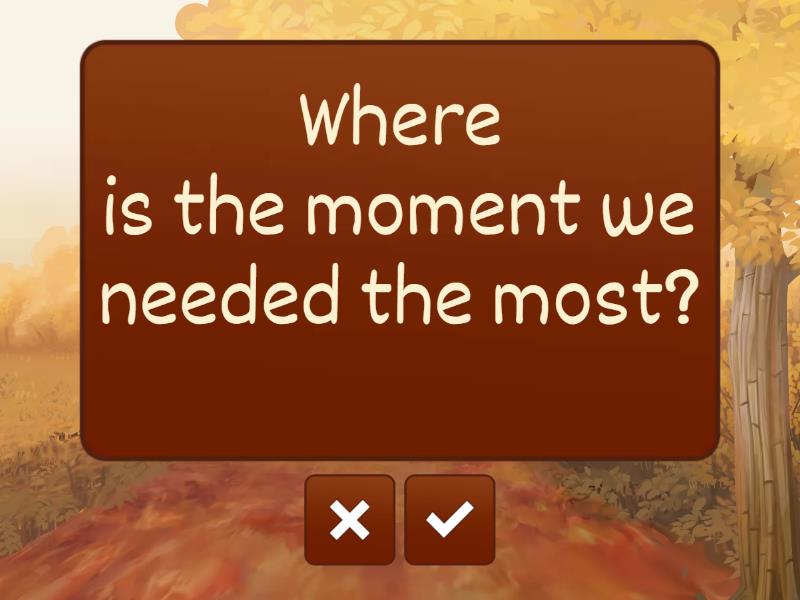 Bad day SONG - vocabulary and phrases PART 1 - Flash cards