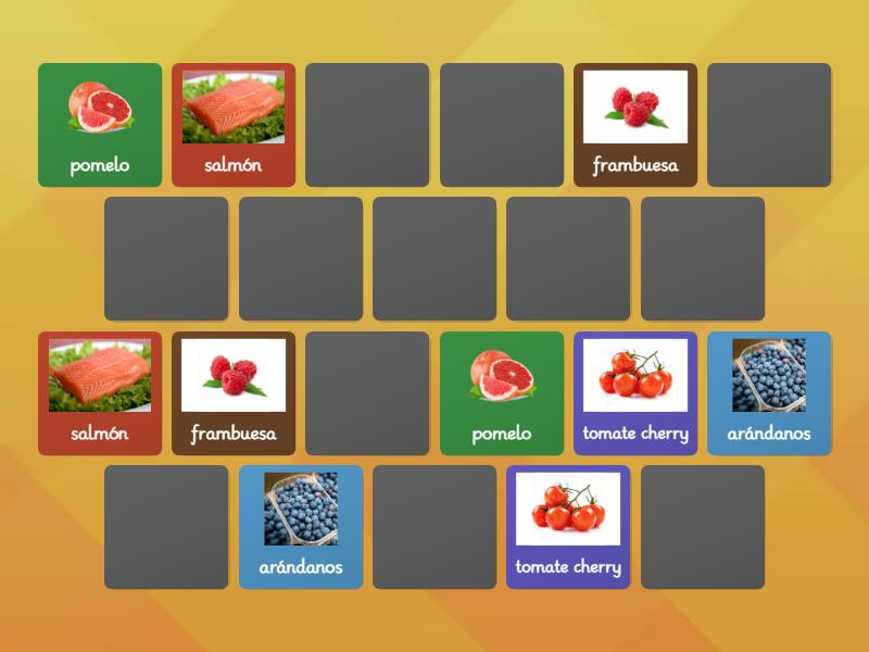 Memory alimentos - Parejas