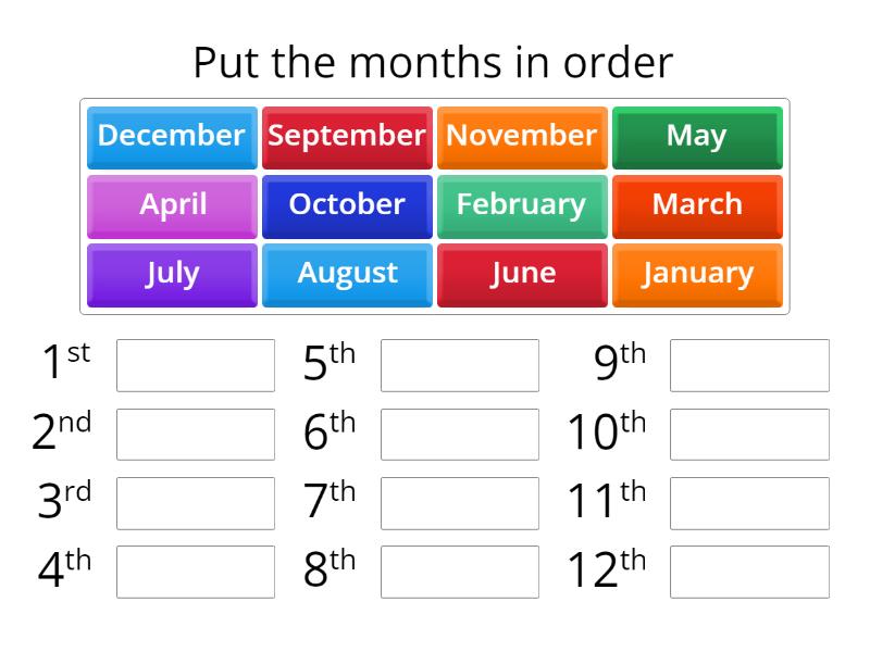 Beginner_Months of the year - Rank order