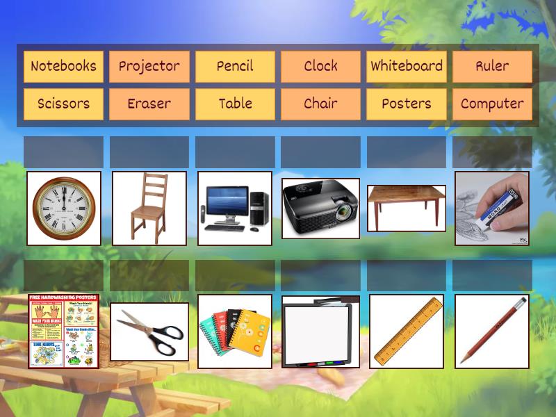 Classroom Objects - Match up