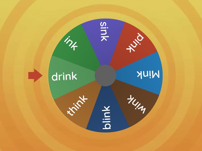 -ink word family spinner - Spin the wheel