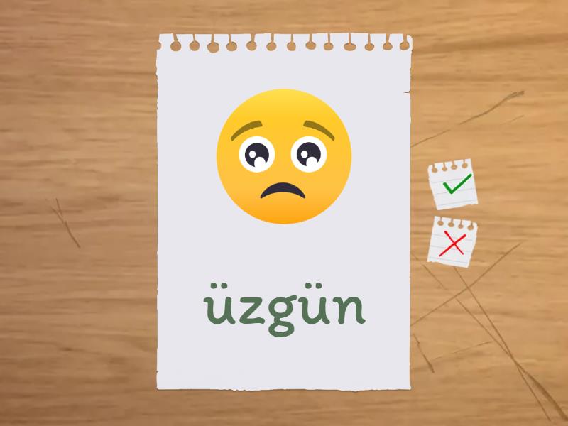 Turkish emotions/duygular - Flash cards
