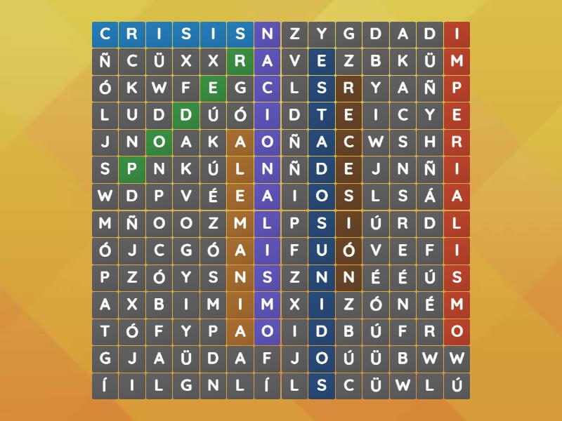 Sopa de letras ''Conceptos'' - Wordsearch