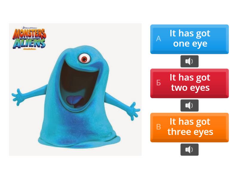 Monsters (body parts + have got) - Quiz