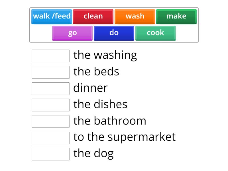 Make collocations - Match up