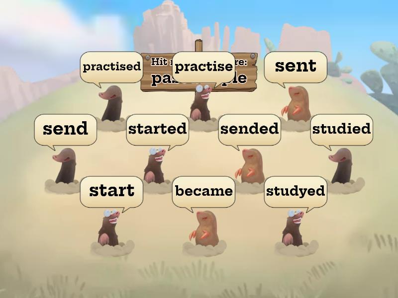 Choose past simple form - LH A2 U6 - Whack-a-mole