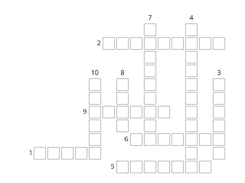 Unit 1 vocabulary - Crossword