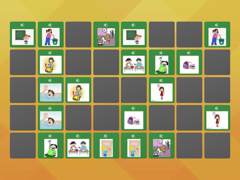 CLASSROOM LANGUAGE - Matching pairs