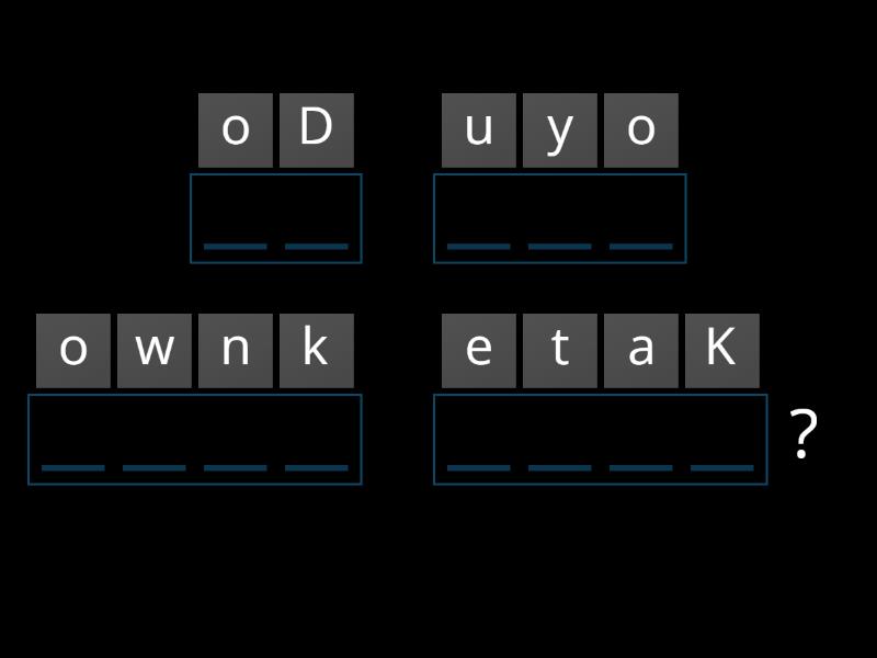 Present Simple - sentences - Anagram