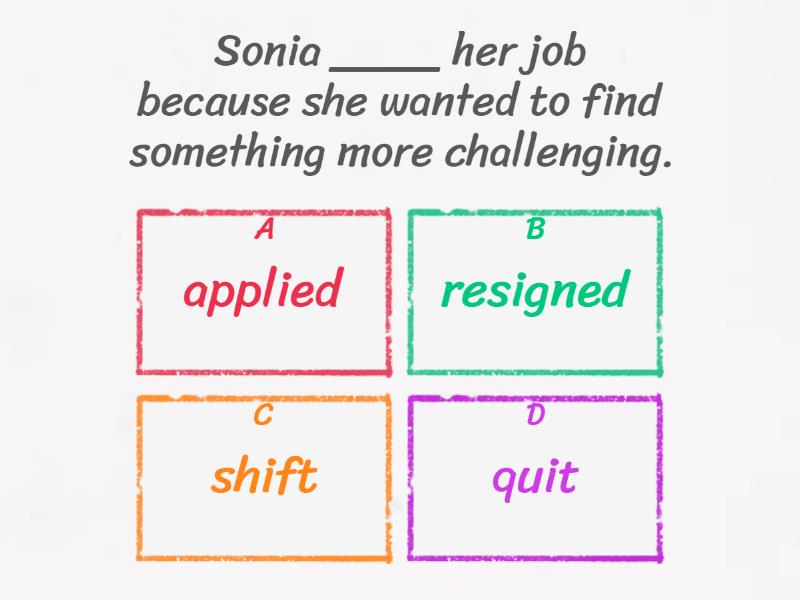 B1. Job and career - Quiz