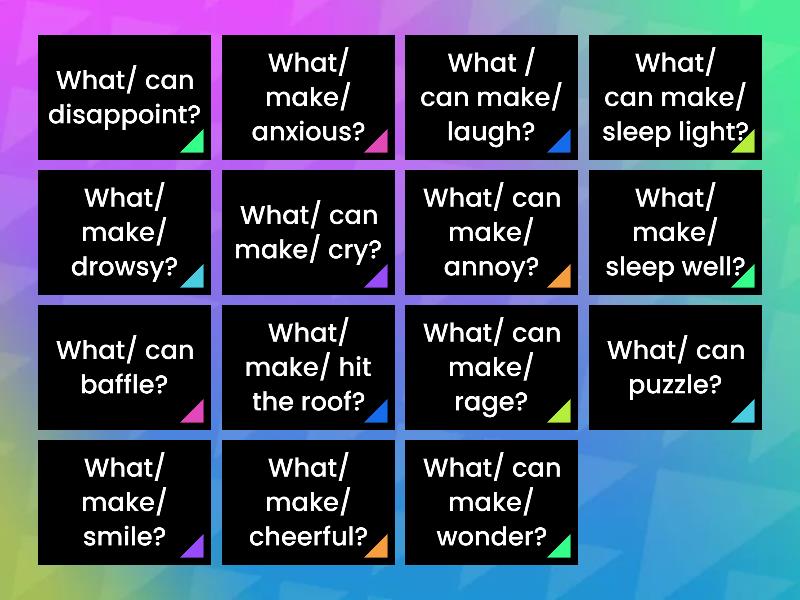 What makes... questions - Flip tiles