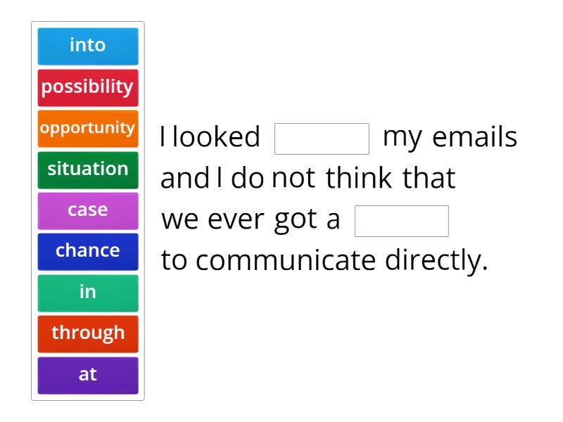Introduction - emails - Complete the sentence