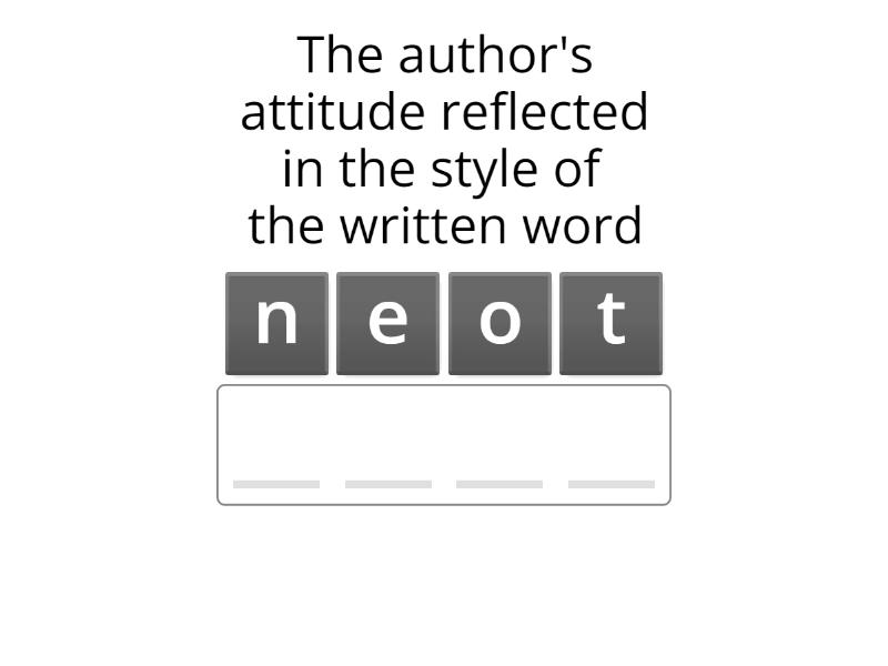 State Test Vocabulary - Anagram