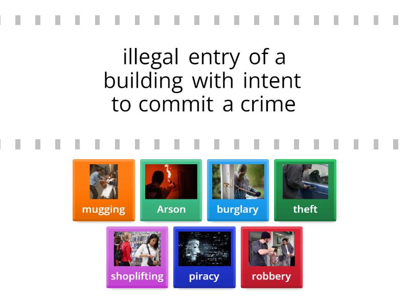 crime/ criminals - Find the match