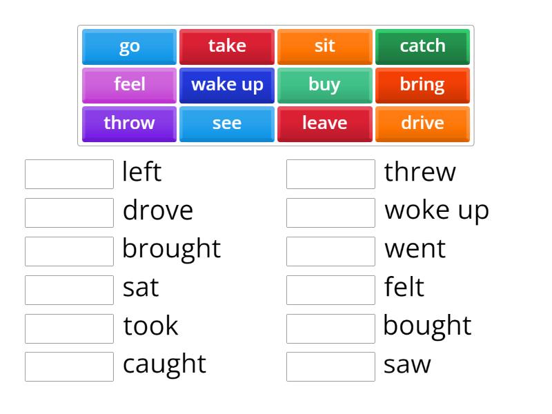Roadmap A2 Past Simple irregular verbs - Match up