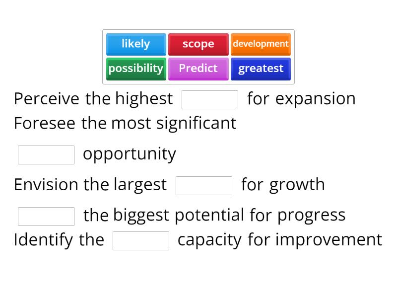 growth - Complete the sentence