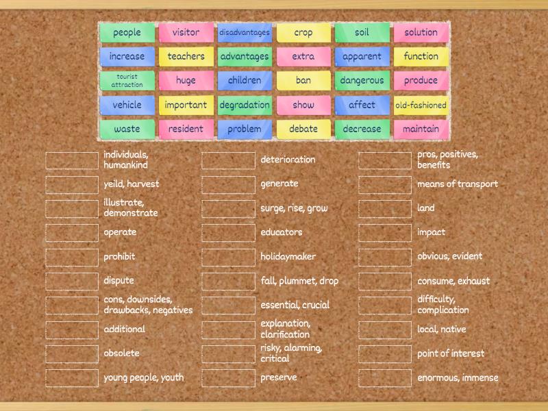 Synonyms - Match up
