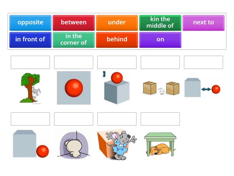 Prepositions - Match up
