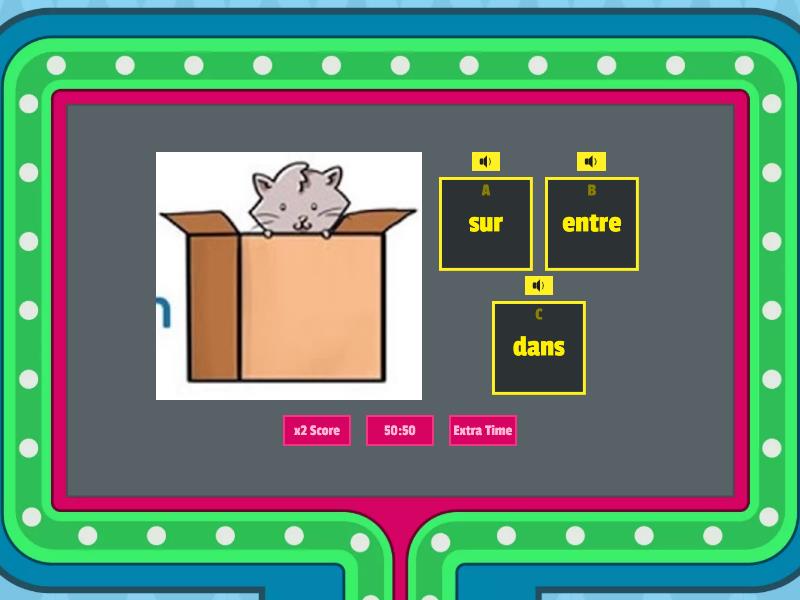 03 - Les prépositions de lieu - 方位介词 - Gameshow quiz