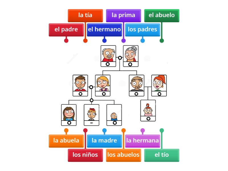 La familia (extended) - Diagrama con etiquetas