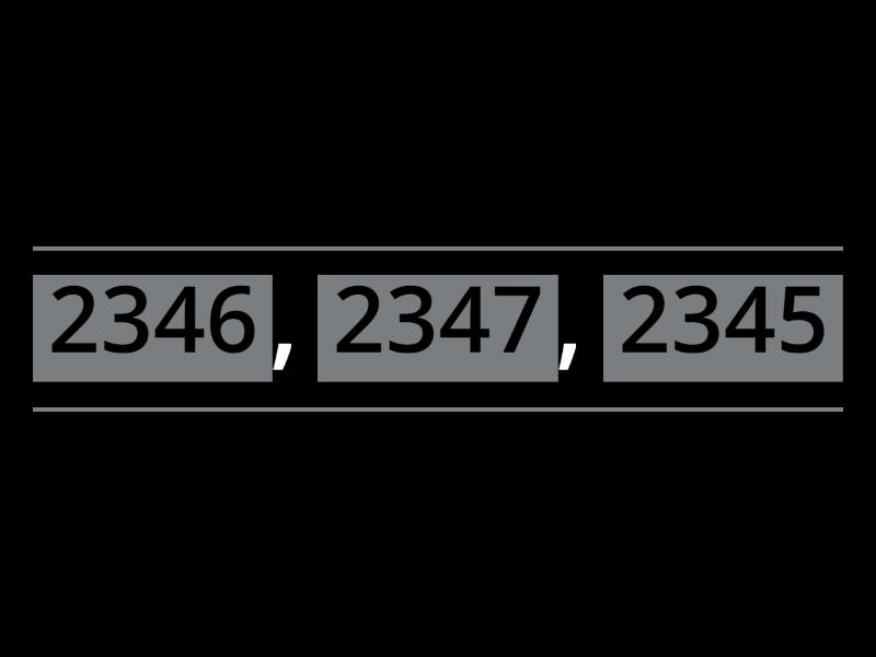 Grade 3 Least to Greatest Ordering Numbers - Unjumble