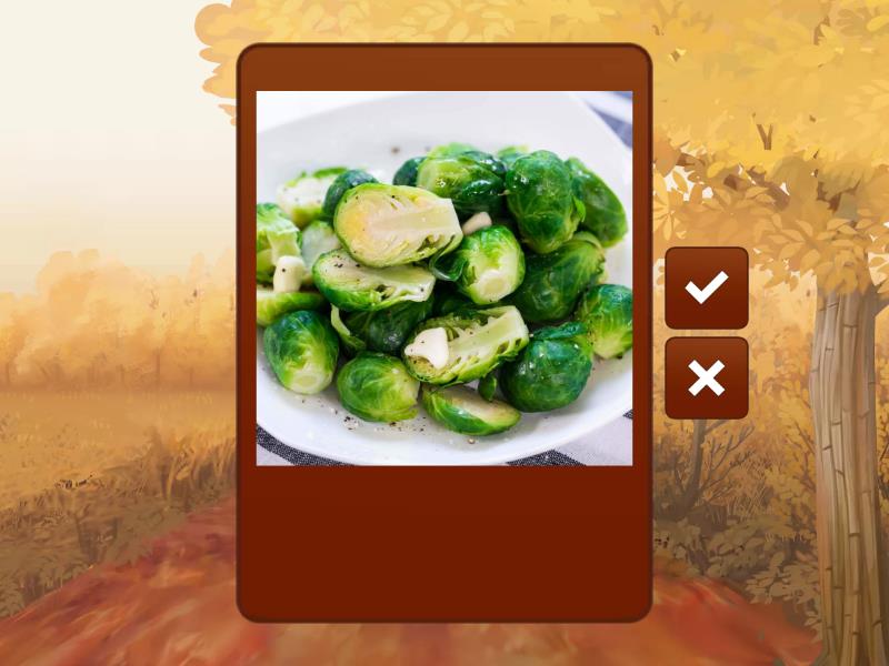 Autumn food - Flash cards