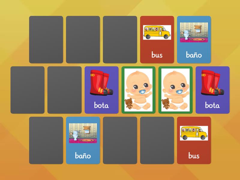 juego de memoria del fonema /b/ - Parejas