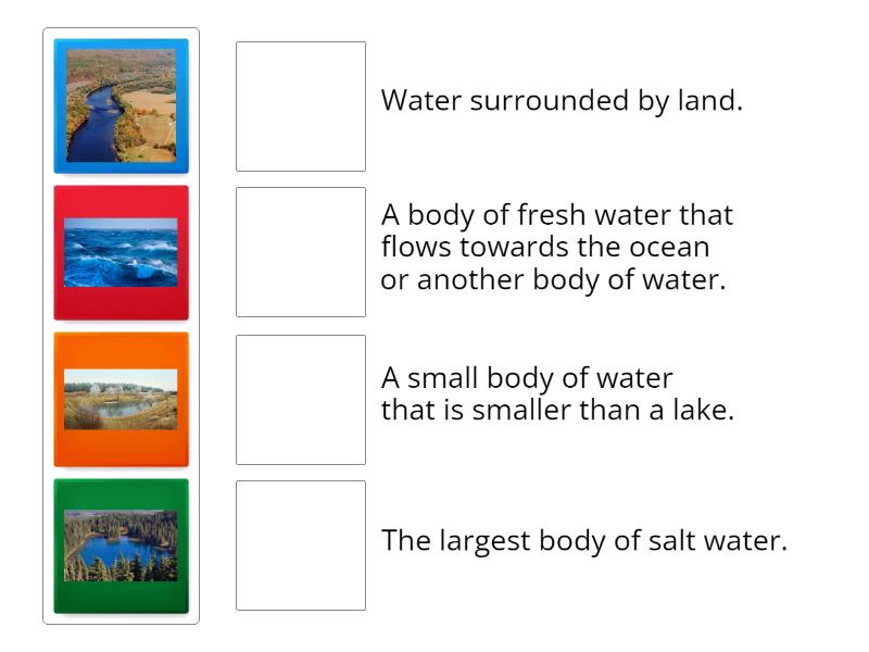 Bodies of Water Match - Match up