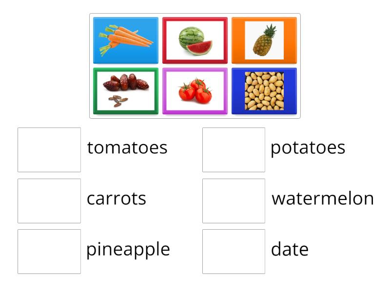 Fruit and vegetables - Match up