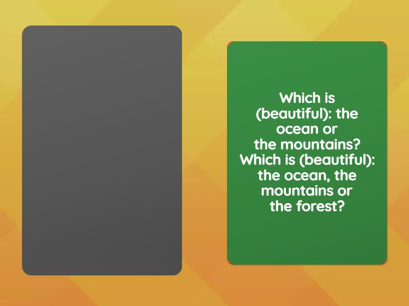 Comparatives & Superlatives - Speaking cards